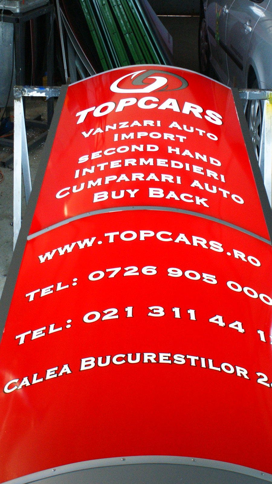 Totem luminos Top Cars - Ama Context Bucureşti